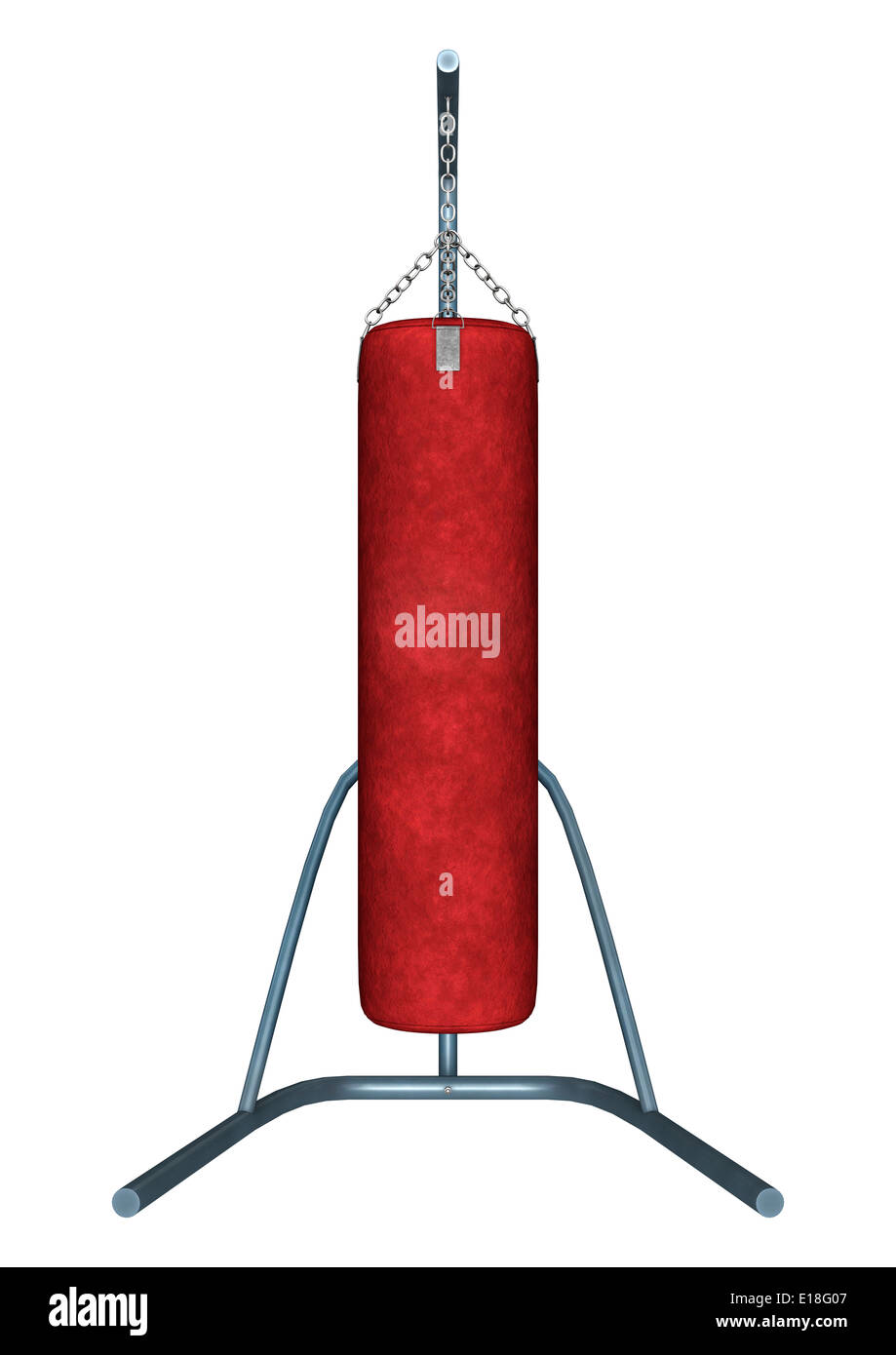 3D digital render of a heavy punching bag isolated on white background ...