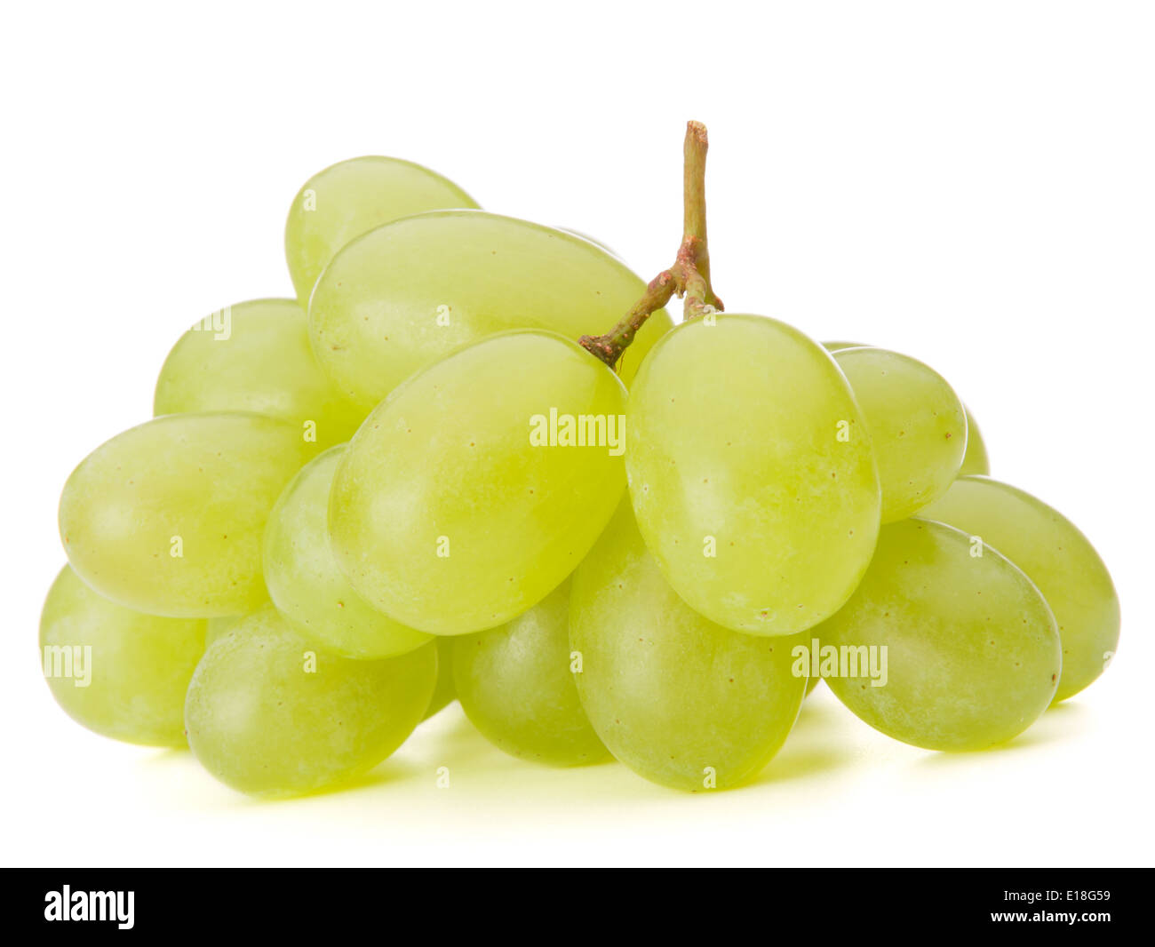 Green grape bunch isolated on white background cutout Stock Photo - Alamy
