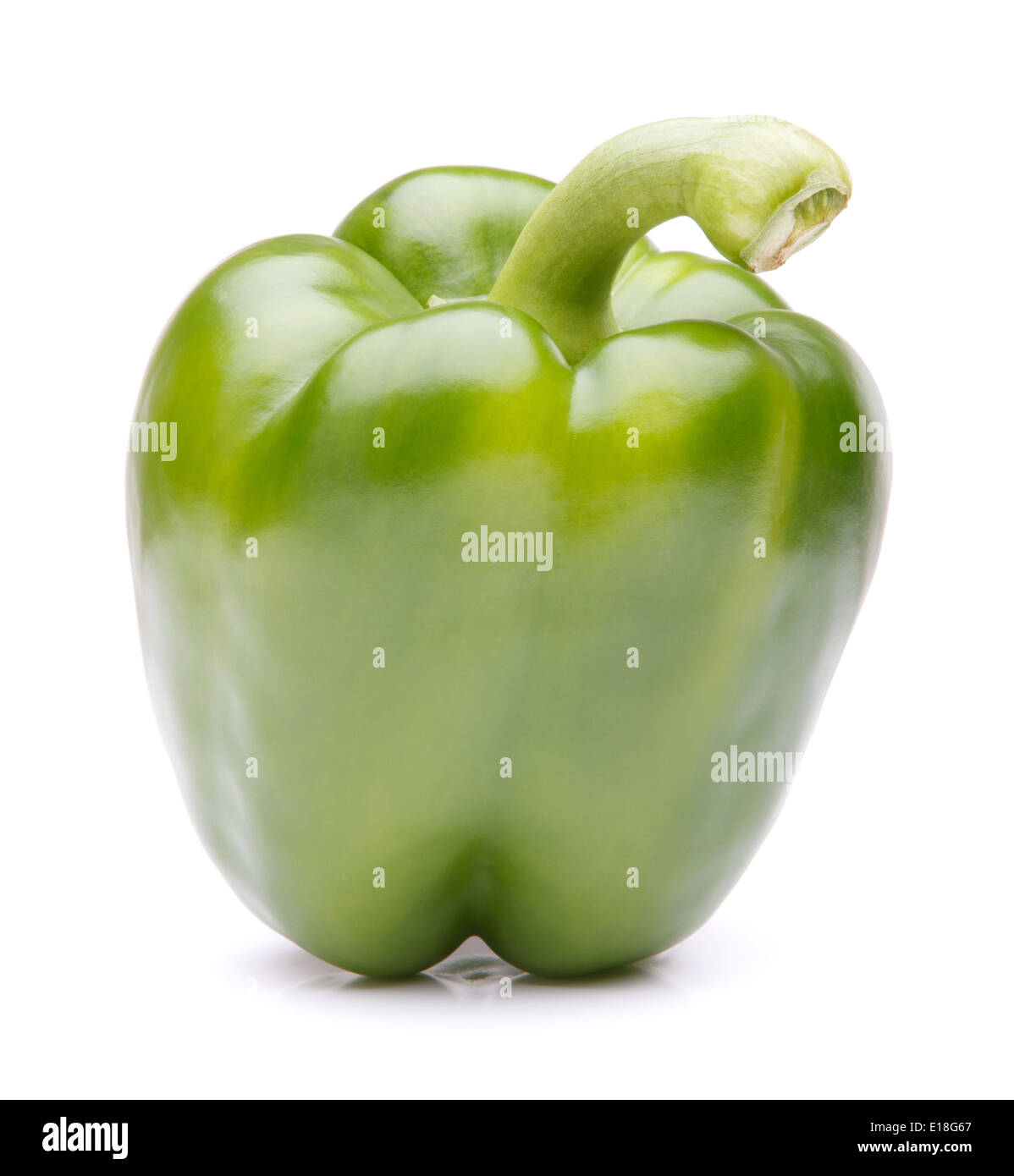 Green sweet bell pepper isolated on white background cutout Stock Photo ...