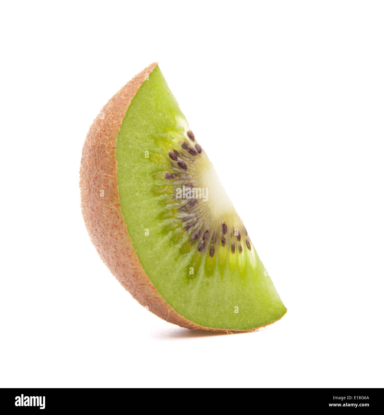 Sliced kiwi fruit segment isolated on white background cutout Stock ...