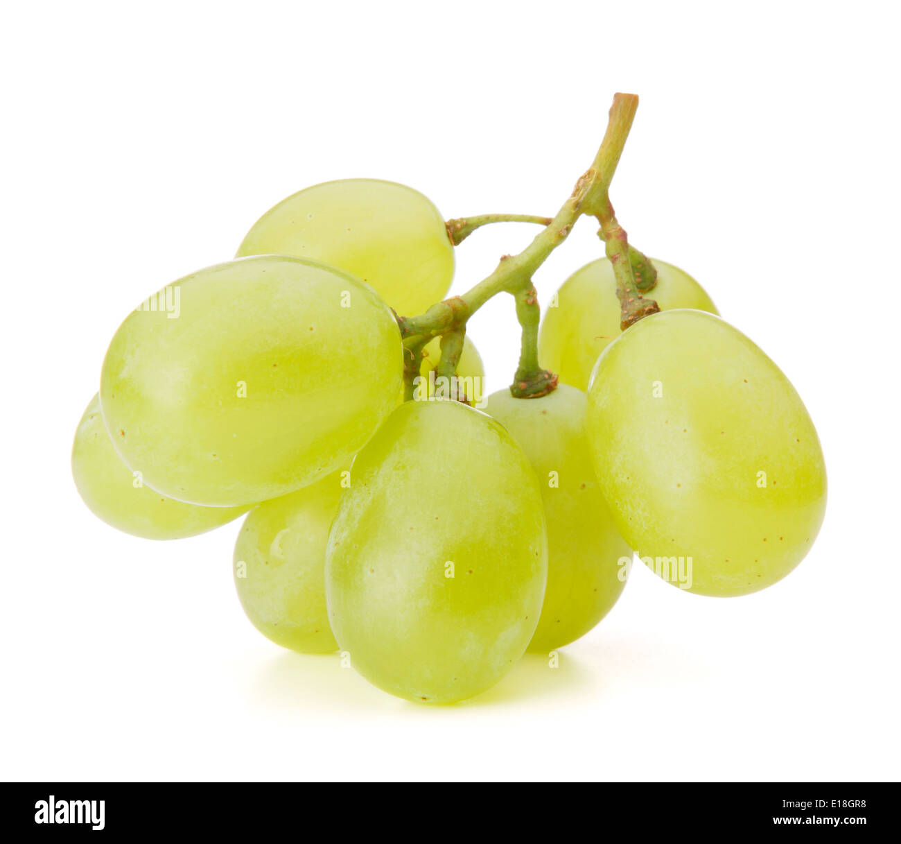 Green grape bunch isolated on white background cutout Stock Photo - Alamy