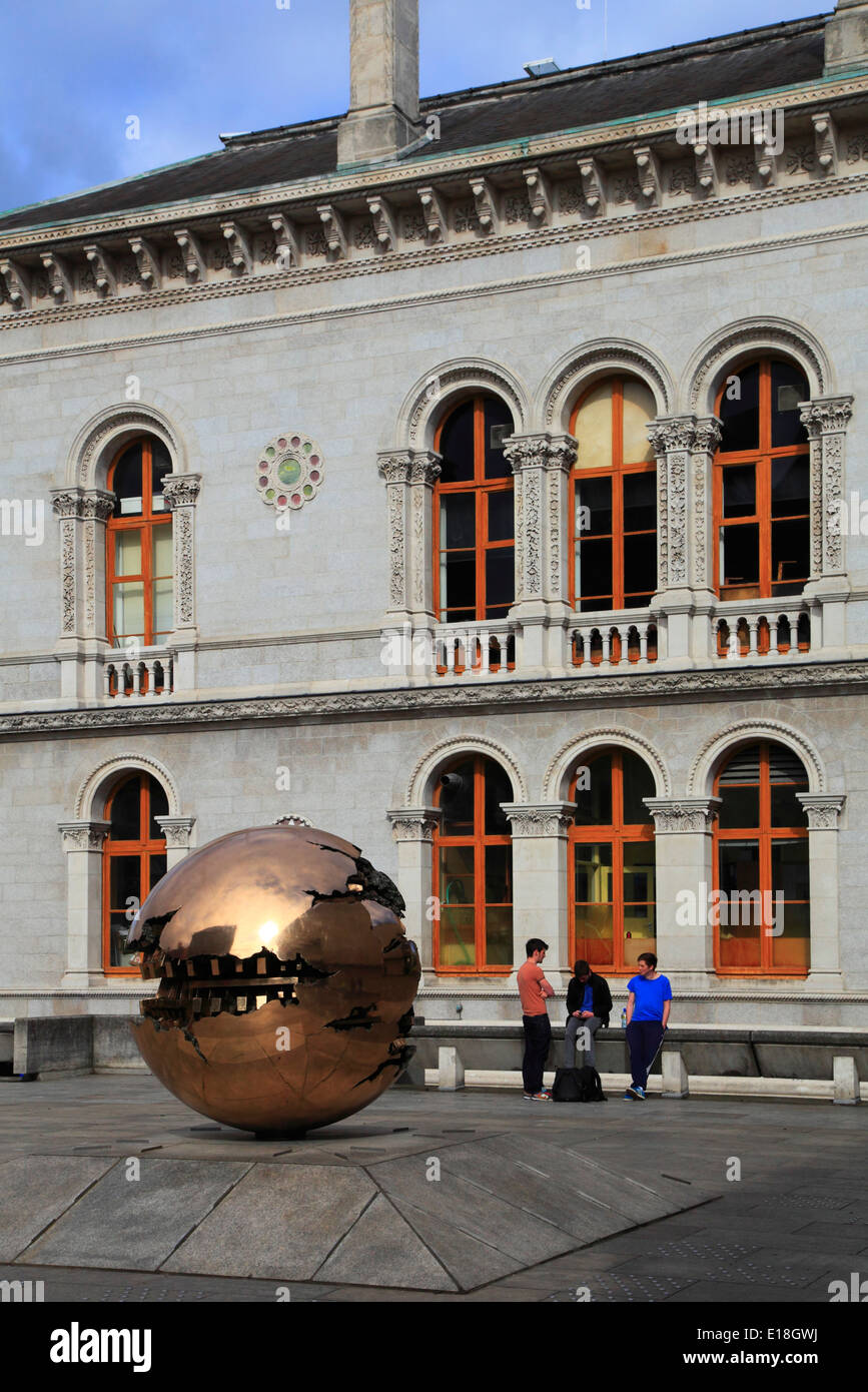 Ireland, Dublin, Trinity College, Sphere within Sphere sculpture ...