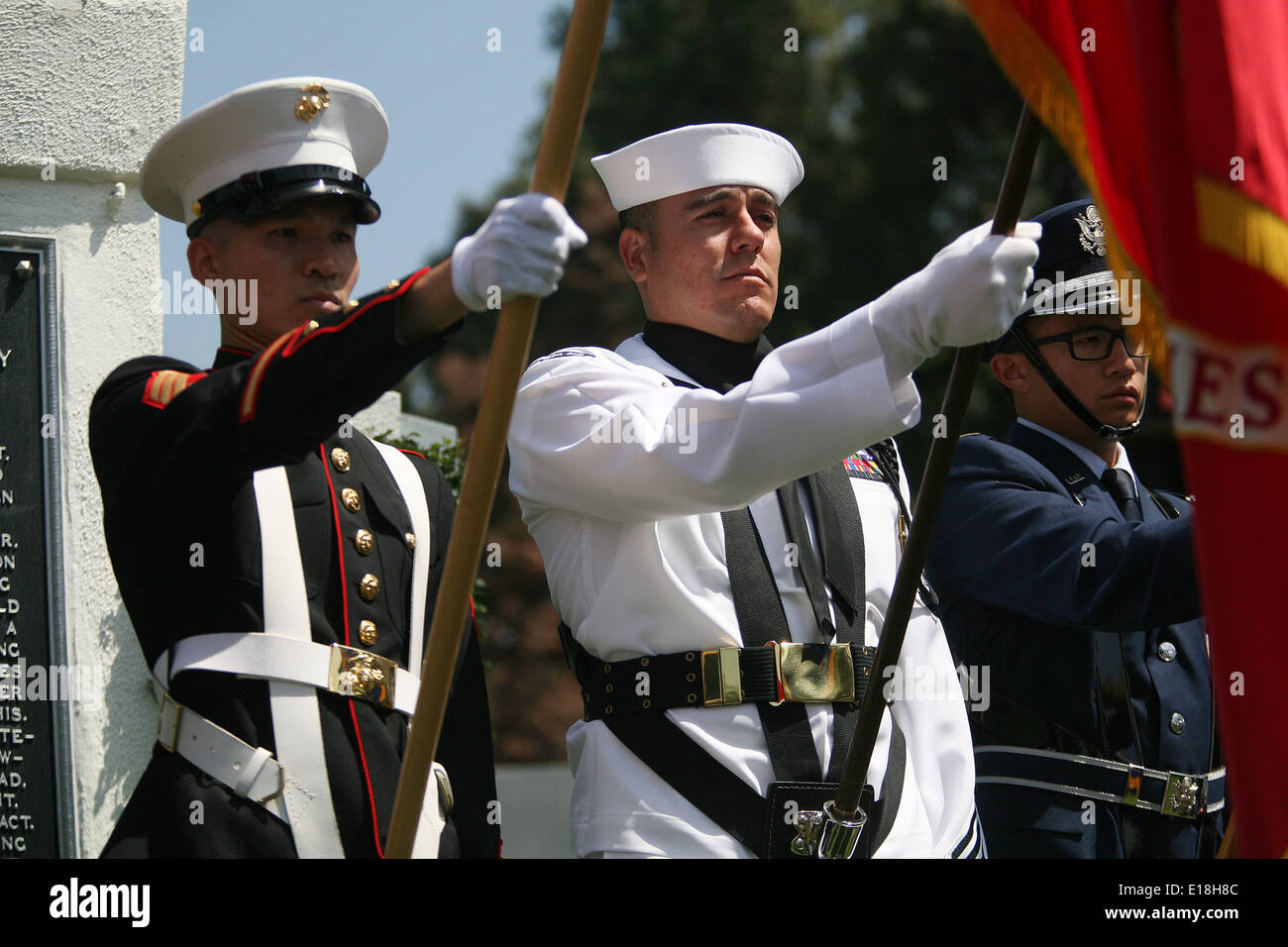 Westwood, CA, USA. 26th May, 2014. The Joint Services Color Guard ...