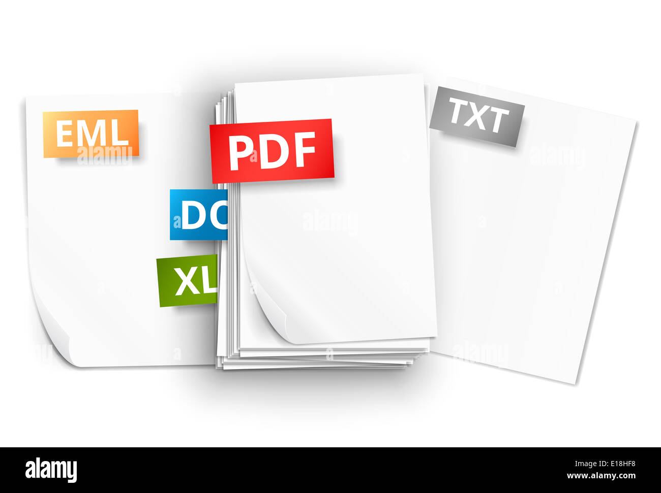 Paper sheet icons Stock Photo - Alamy