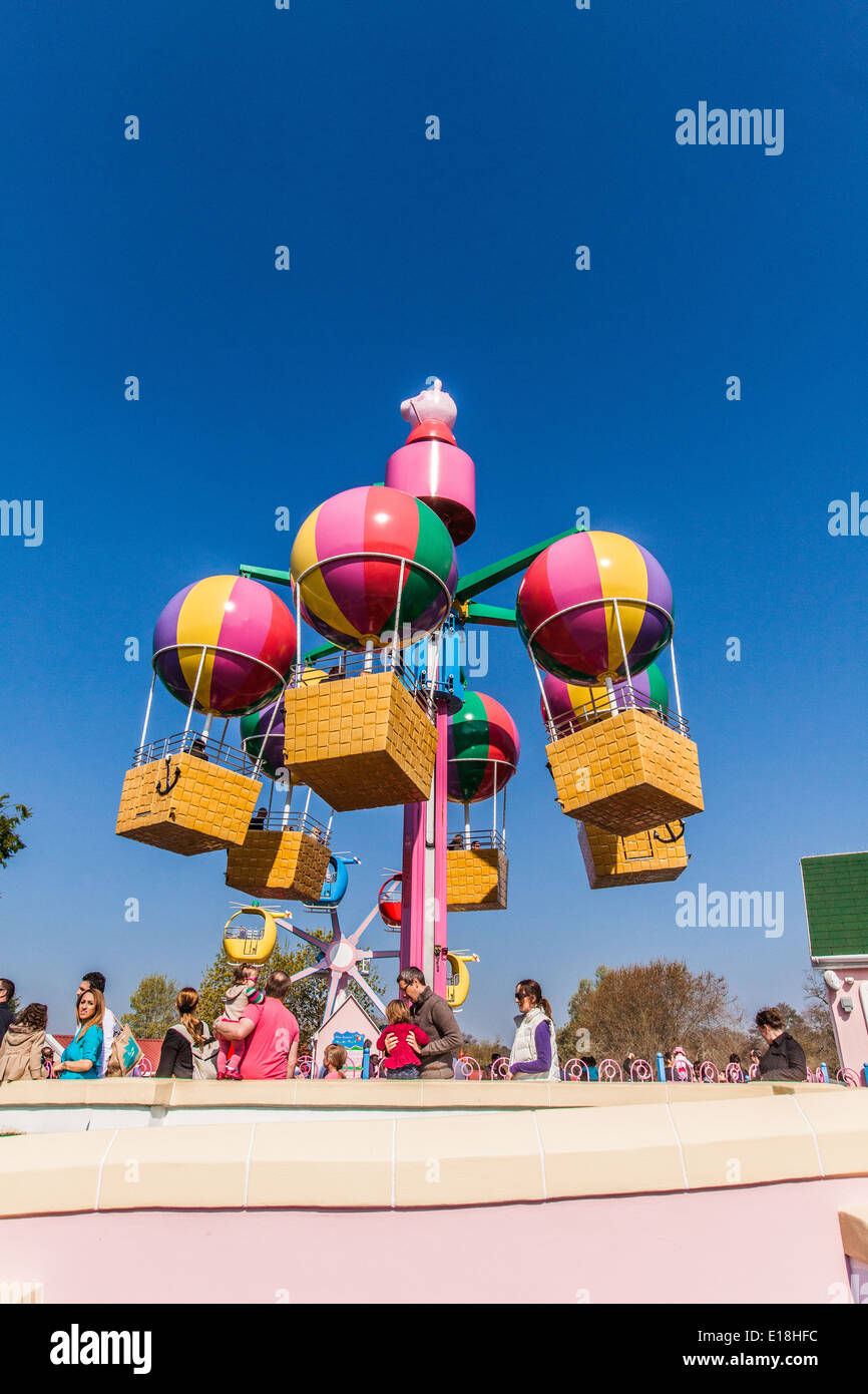 Peppa Pigs balloon ride at Peppa Pig world, Paultons Park,Romsey ...