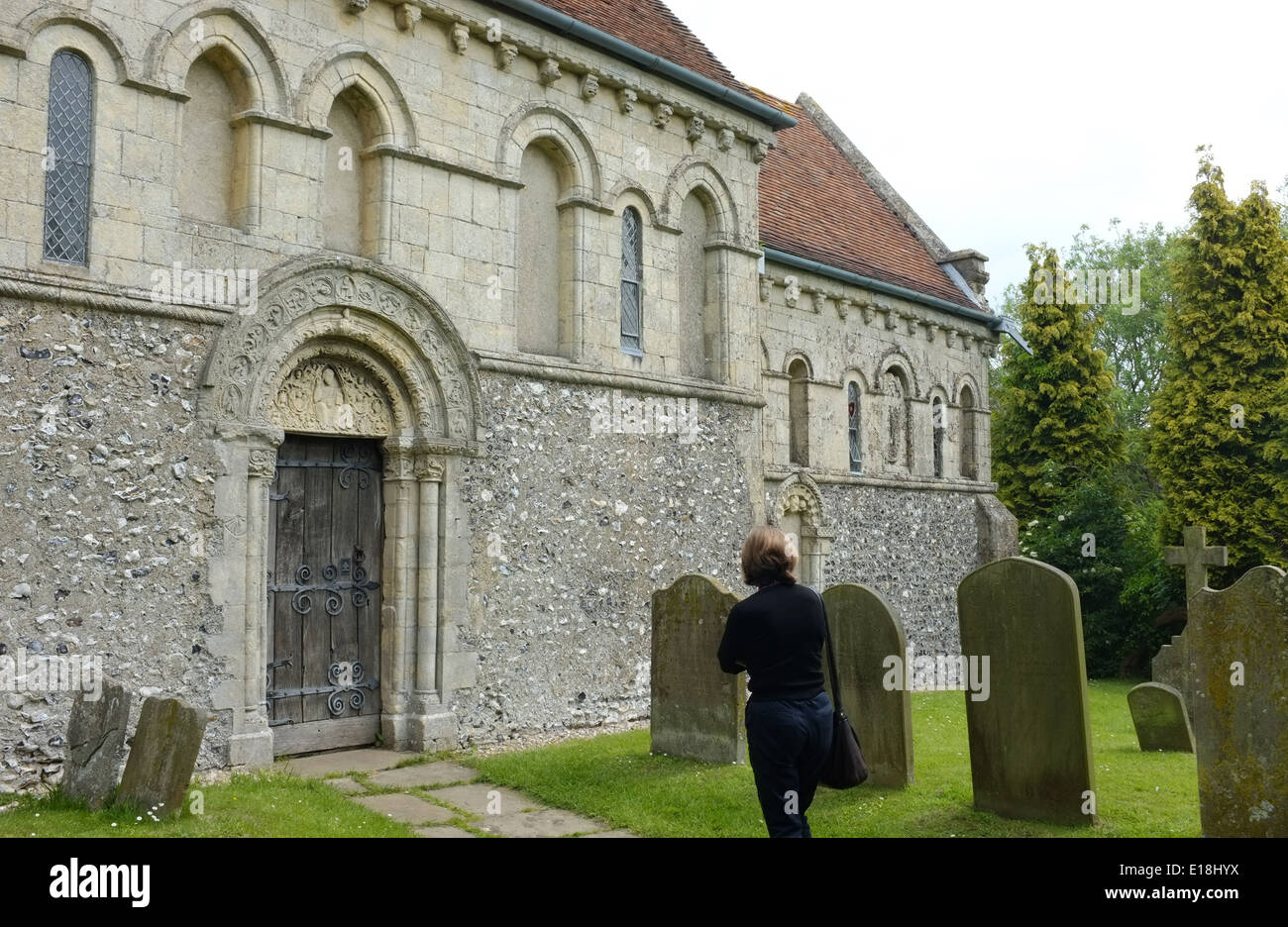 St. Nicholas Church, Barfreston, Kent UK Stock Photo - Alamy