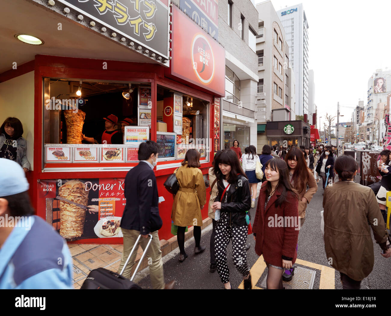 Doner kebab fast food stand in Tokyo, Japan Stock Photo - Alamy