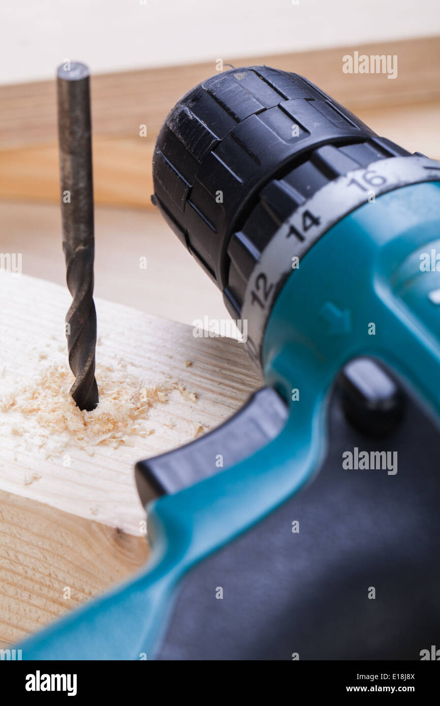 Battery operated hand drill and bit Stock Photo - Alamy