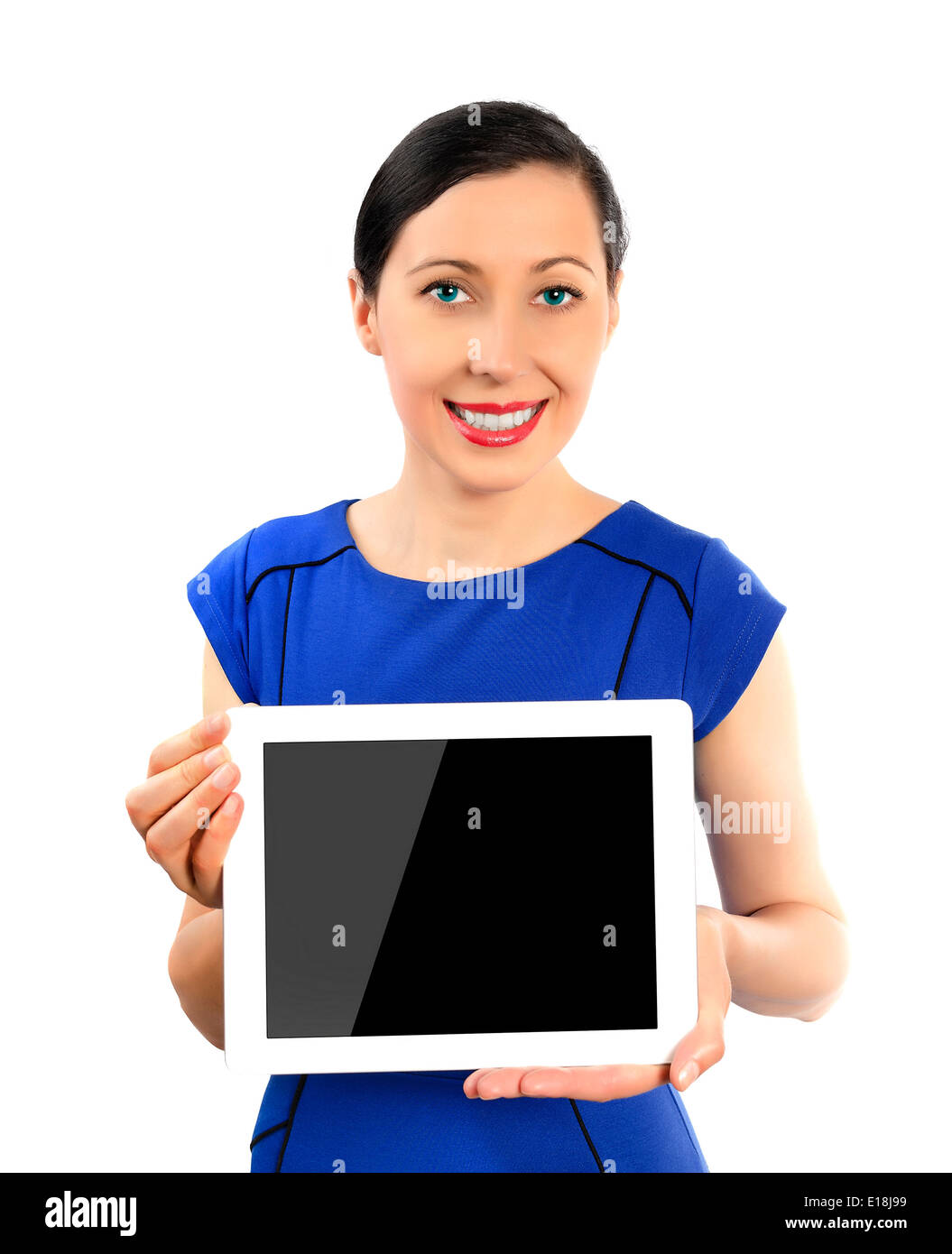 Woman holding tablet computer hi-res stock photography and images - Alamy