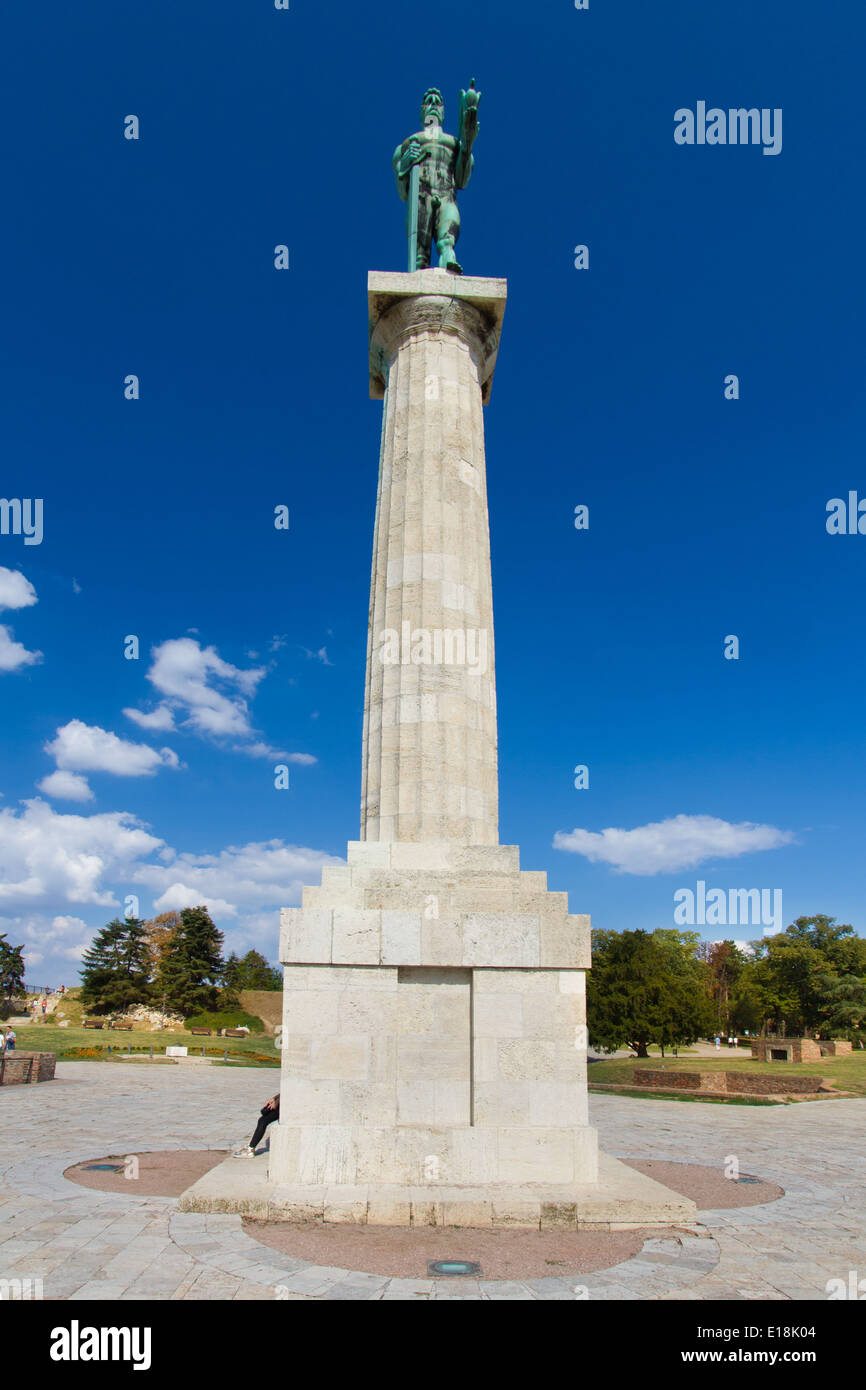 Kalemegdan fortress winner monument belgrade hi-res stock photography ...