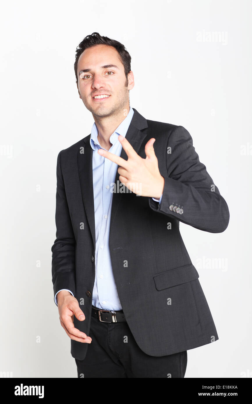 Number three gesture hi-res stock photography and images - Alamy