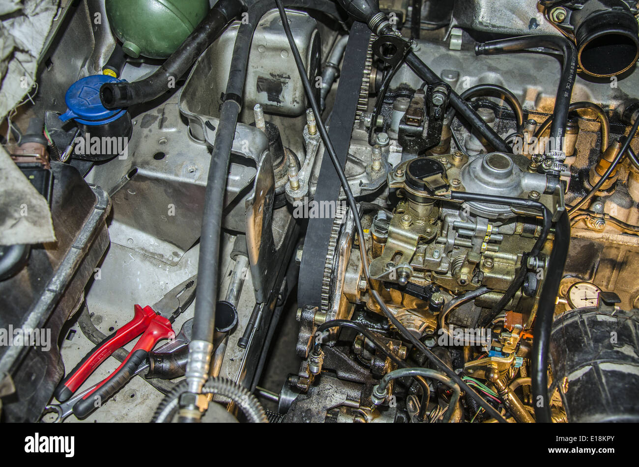 Black engine parts hi-res stock photography and images - Alamy