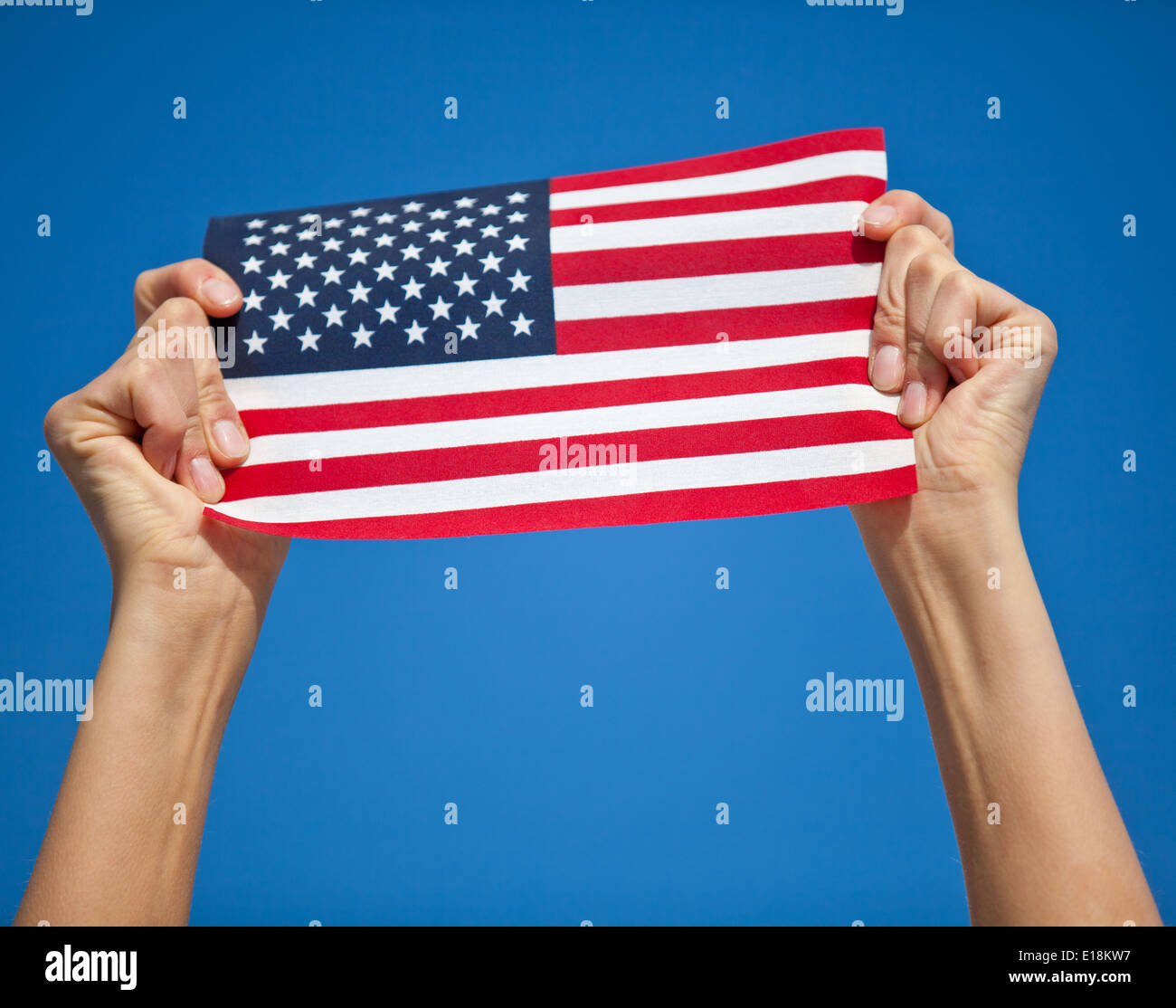 Person holding flag hi-res stock photography and images - Alamy