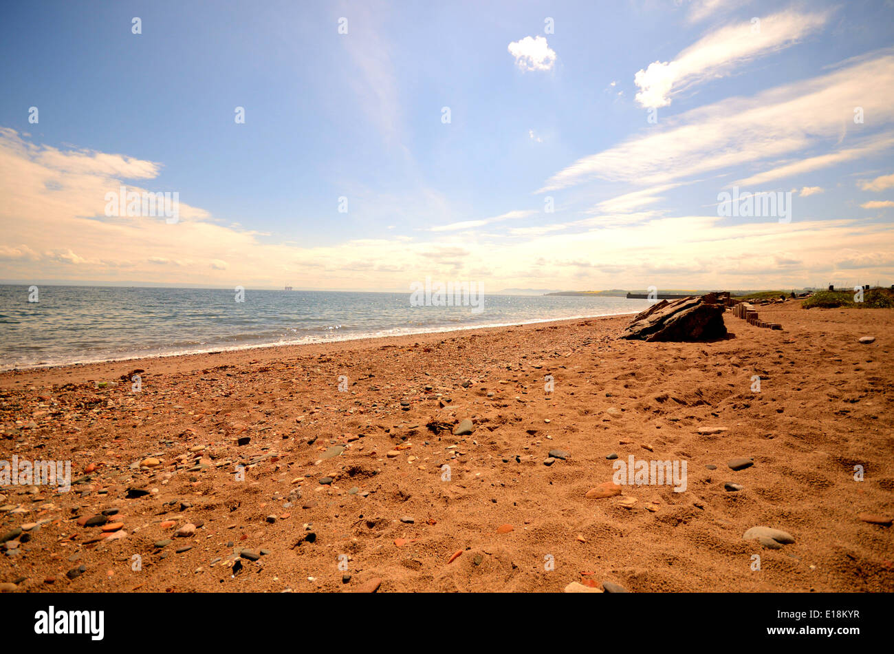 Stretch of sand under the blue sky Stock Photo - Alamy