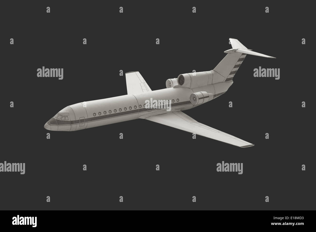 airplane, plane, model, isolated, aeroplane, paper, toy, white ...