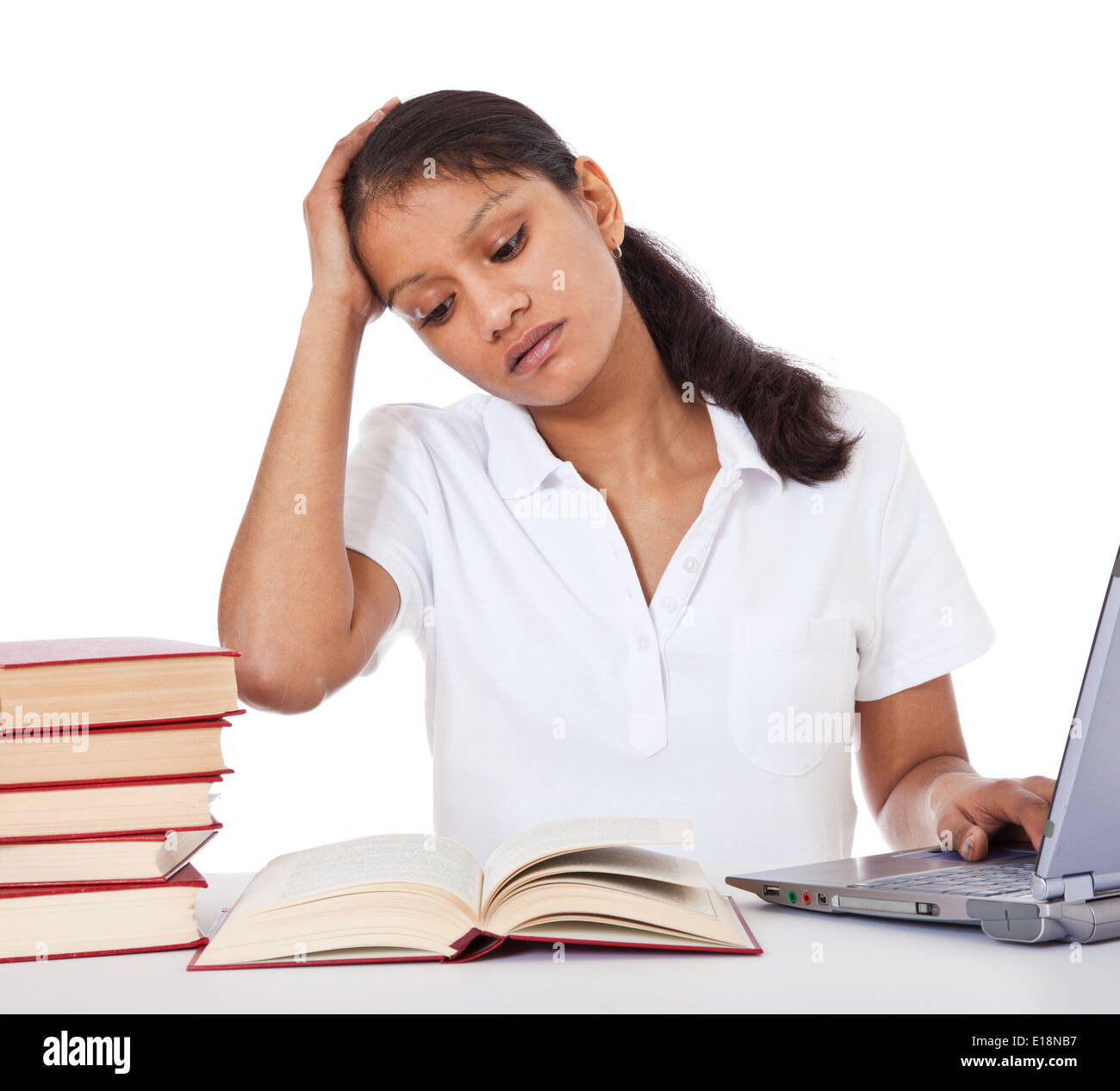 Frustrated indian student Stock Photo - Alamy