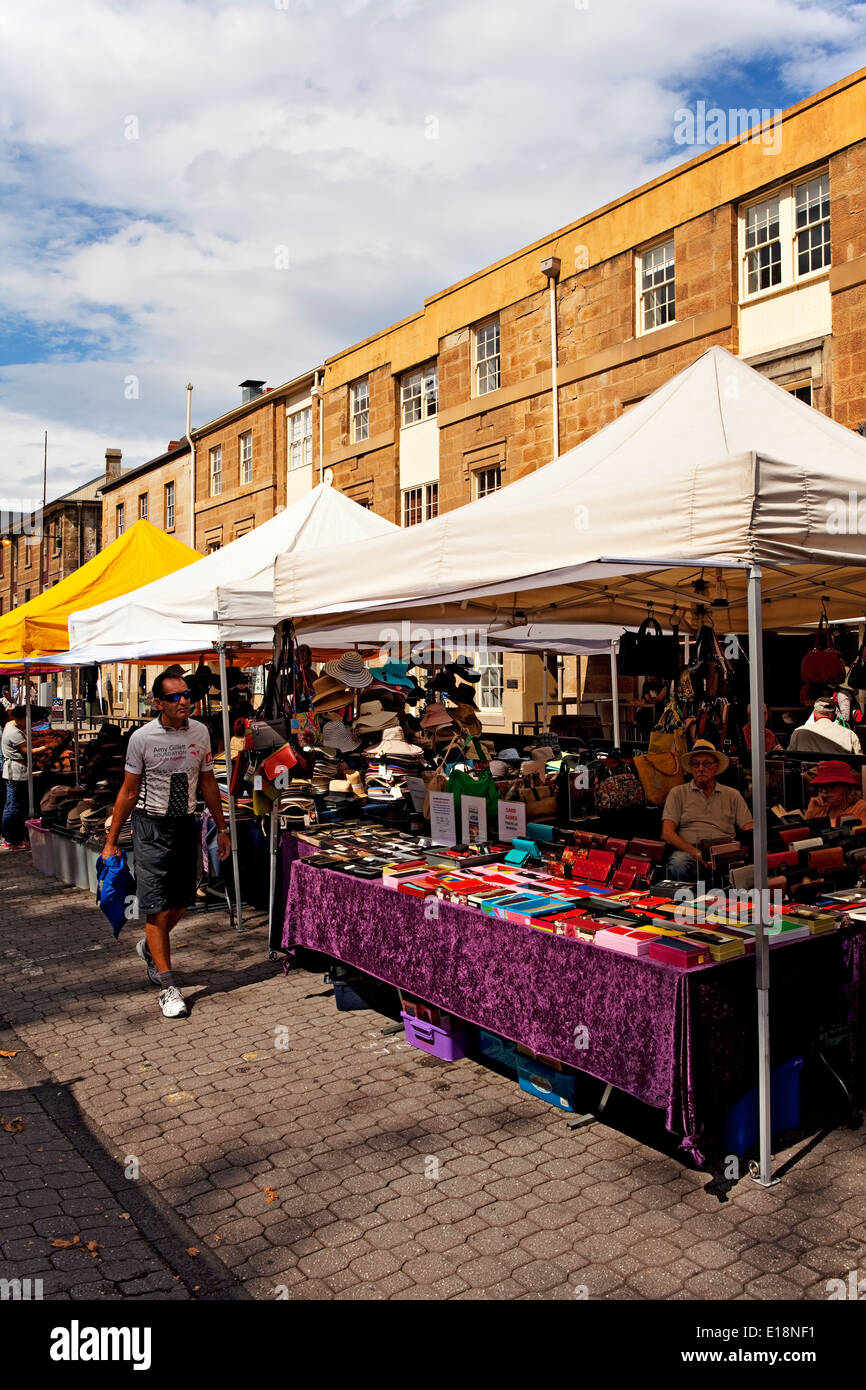 Hobart Australia / The popular Salamanca Place Market in Hobart ...