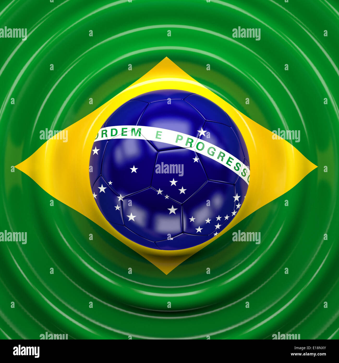 Brazil soccer ball 3d image on white Stock Photo - Alamy