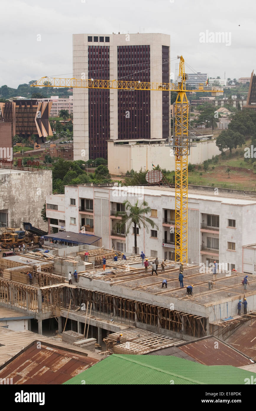 Building under construction in Yaounde, Cameroon, West Africa Stock ...