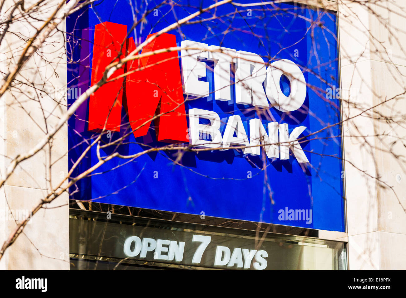 Metro bank sign - City of London Stock Photo - Alamy