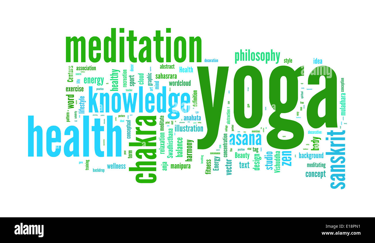 Meditation word cloud concept yoga hi-res stock photography and images ...