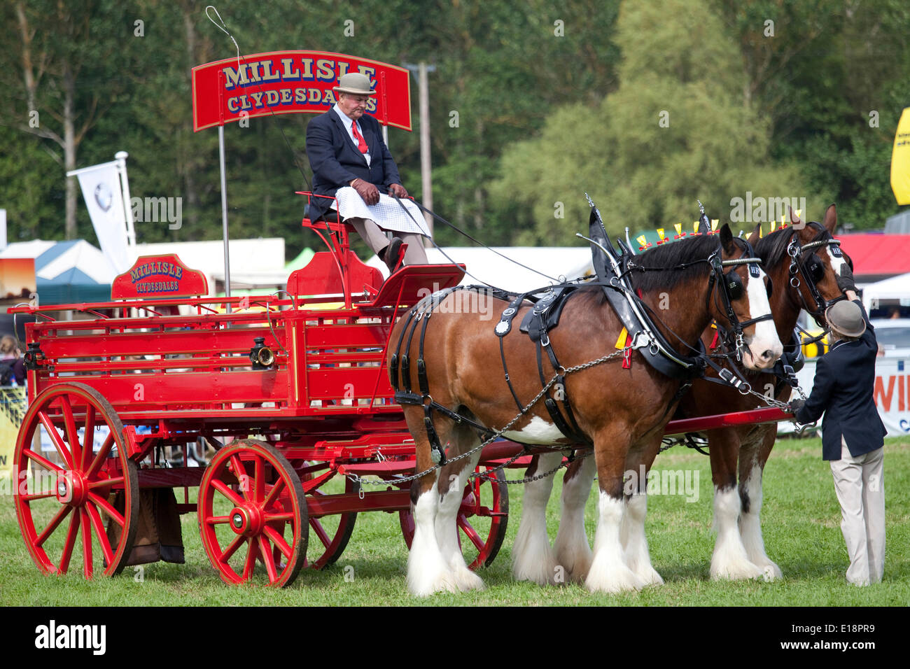 Stocksfield, UK, 26th May, 2014. Hugh Ramsay with his Millisle ...