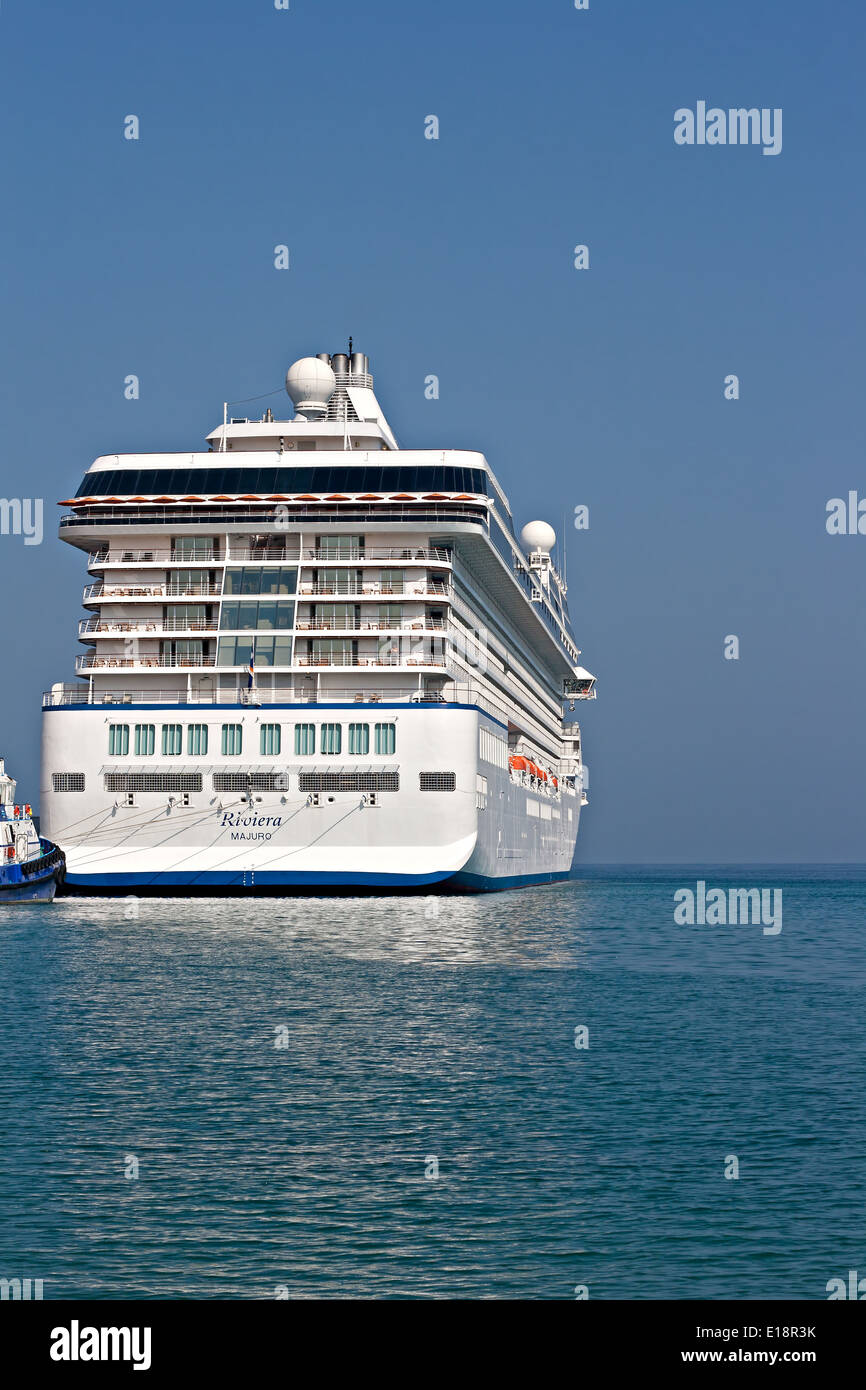 MS Riviera part of the Oceania Cruises fleet of cruise ships, berthed ...