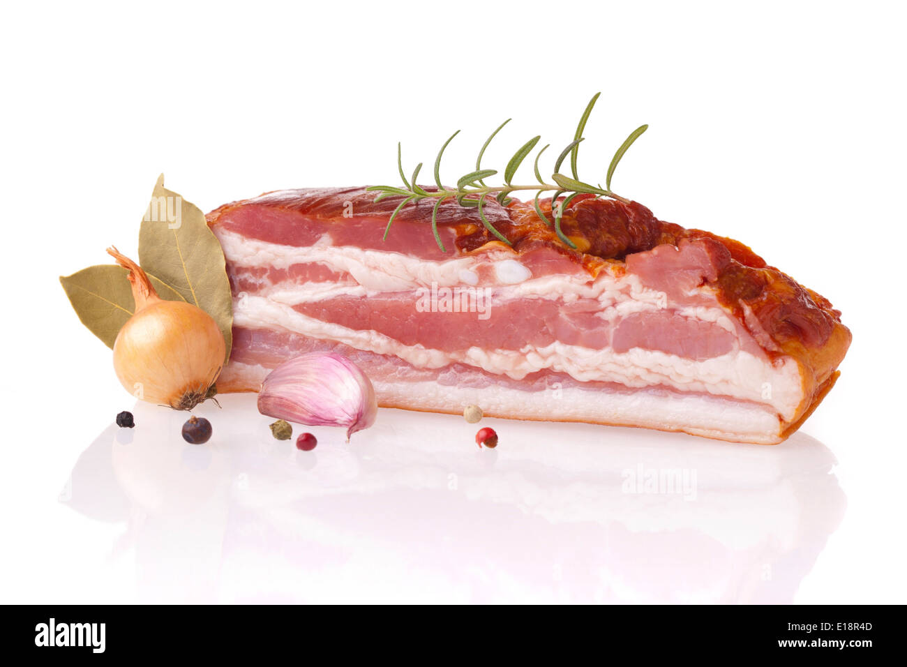 Fresh pork bacon Cut Out Stock Images & Pictures - Alamy