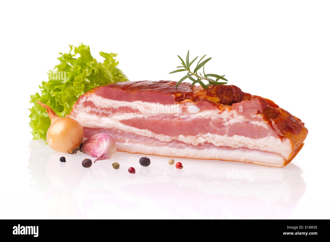 Fresh pork bacon Cut Out Stock Images & Pictures - Alamy