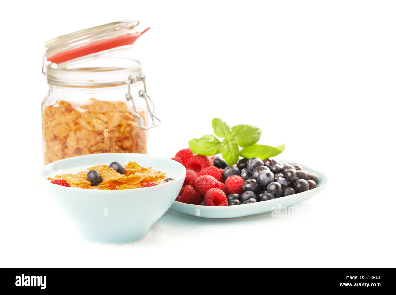 Berries breakfast Cut Out Stock Images & Pictures - Alamy