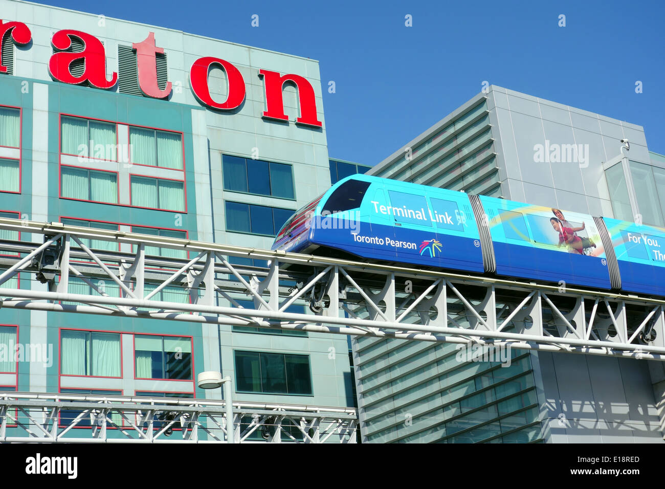 Monorail shuttle at the Pearson Airport in Toronto, Canada Stock Photo ...