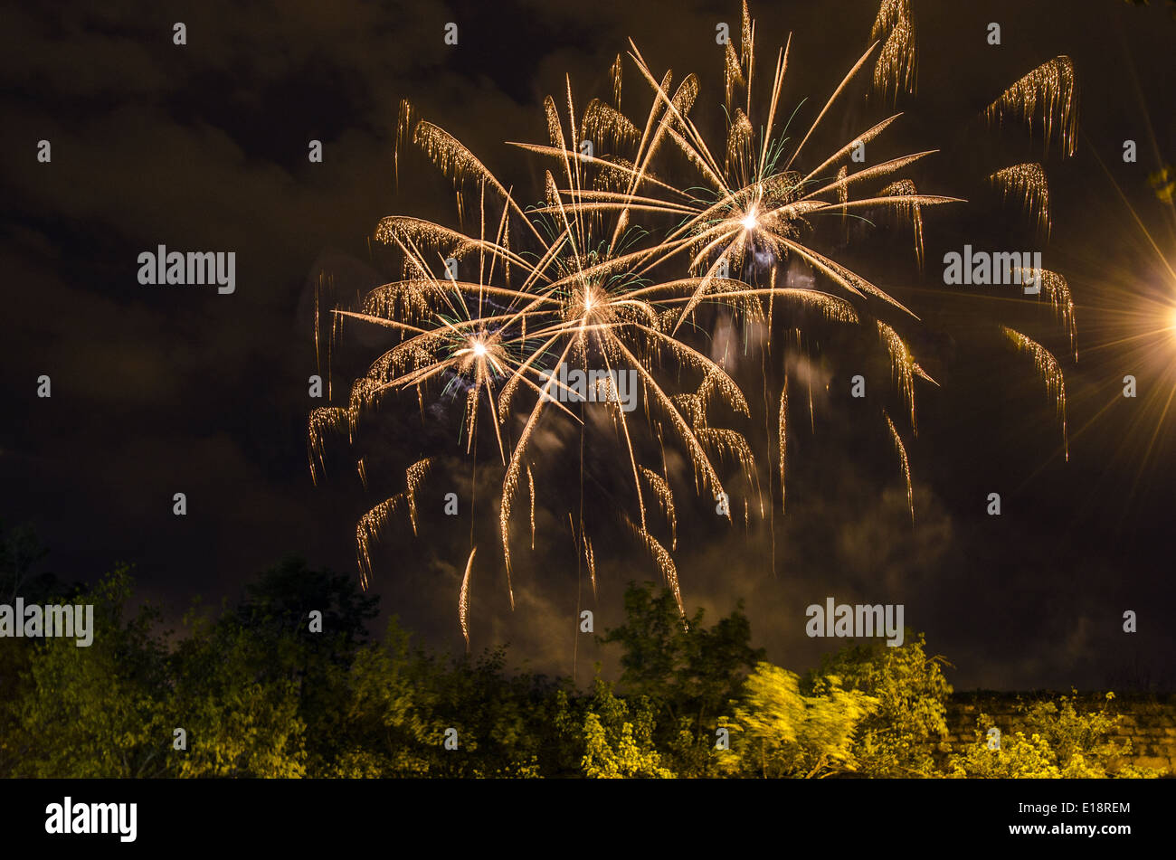 Fireworks in the sky Stock Photo - Alamy