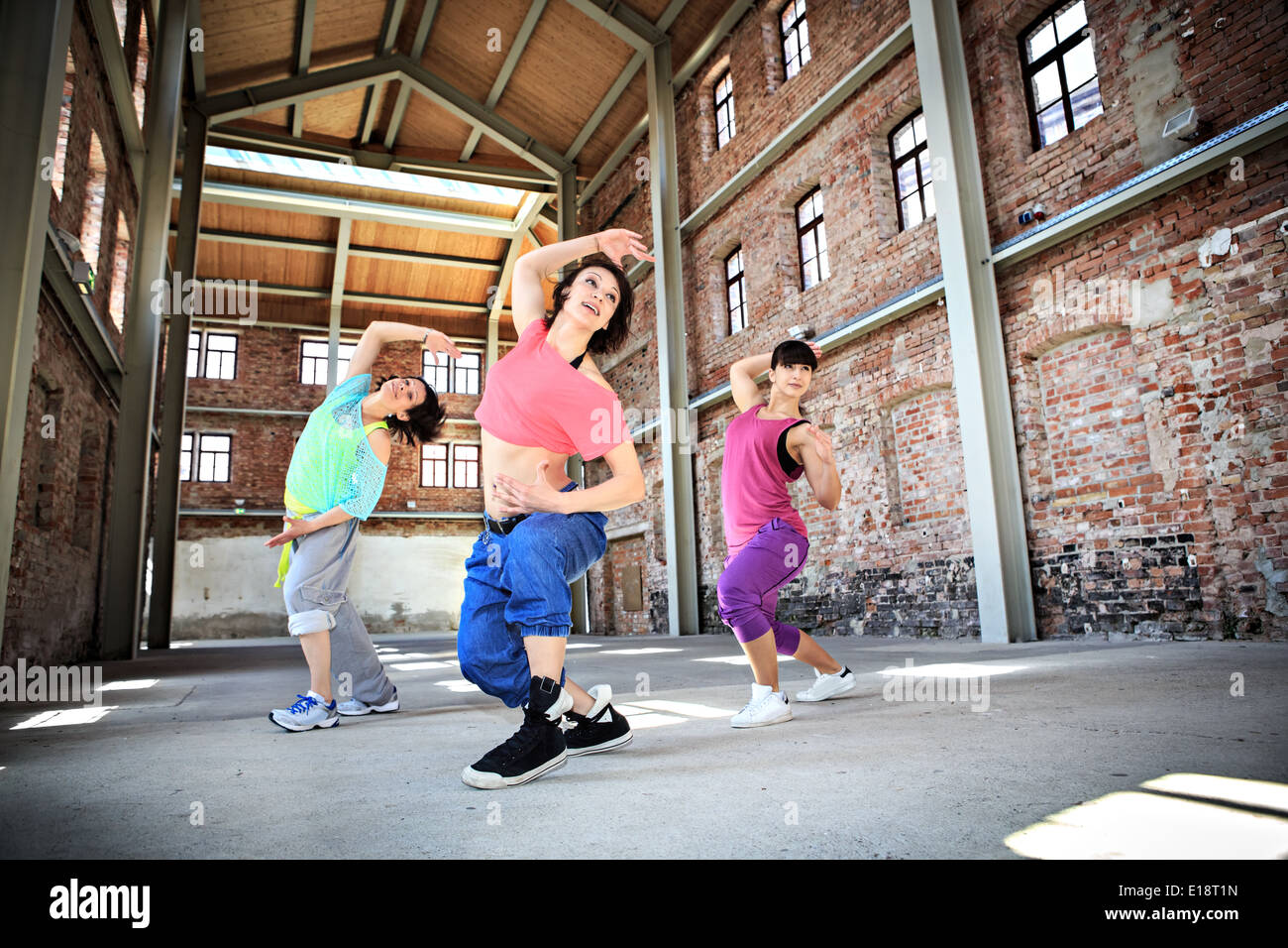 group of women in sport dress dancing zumba or aerobics Stock Photo - Alamy