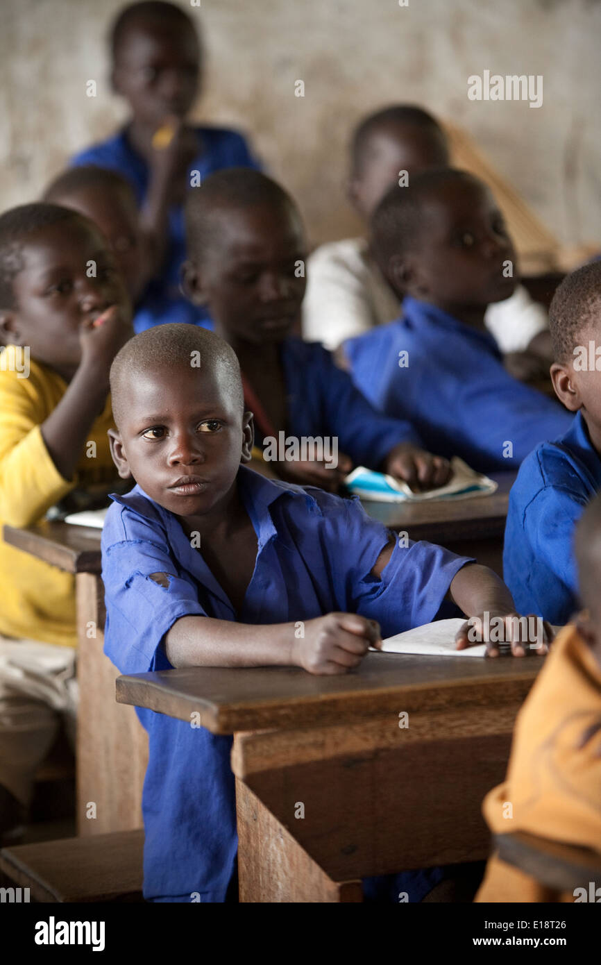 Primary school students learn in Opolin village, Amuria District ...
