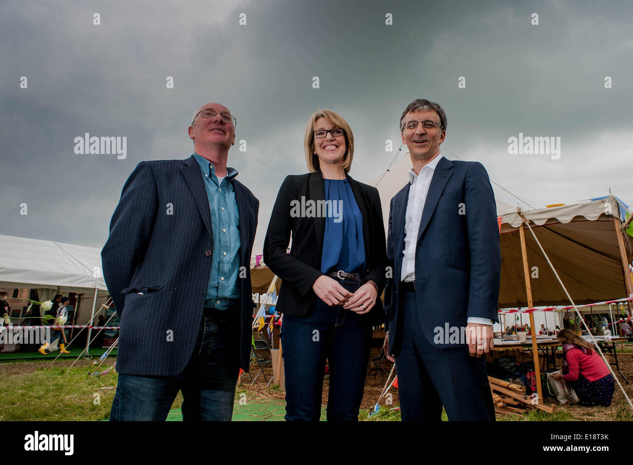 Tuesday 27 May 2014, Hay on Wye, UK Pictured: James Mitchell, Bethan ...