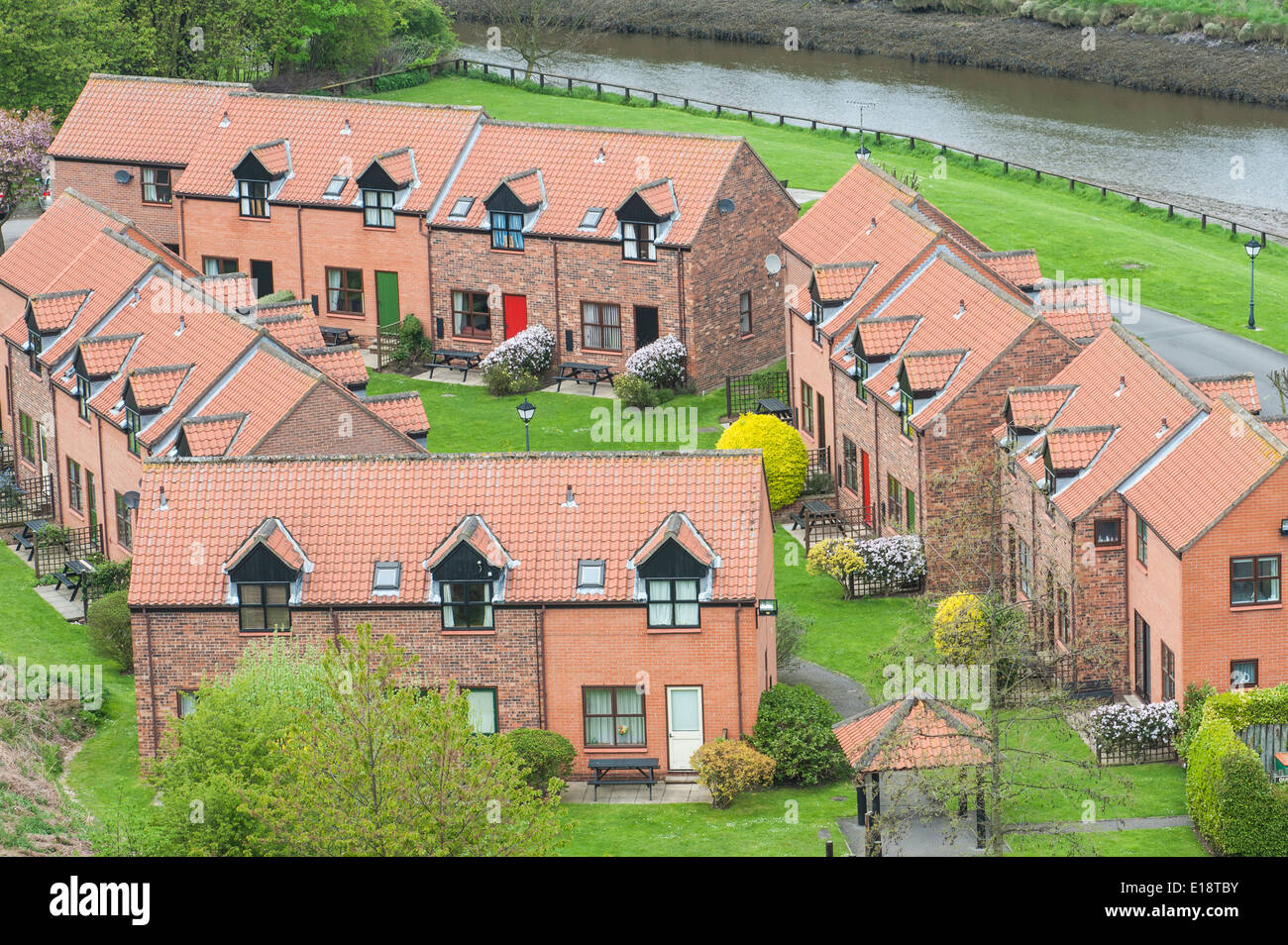 Small modern housing development estate in rural setting countryside ...