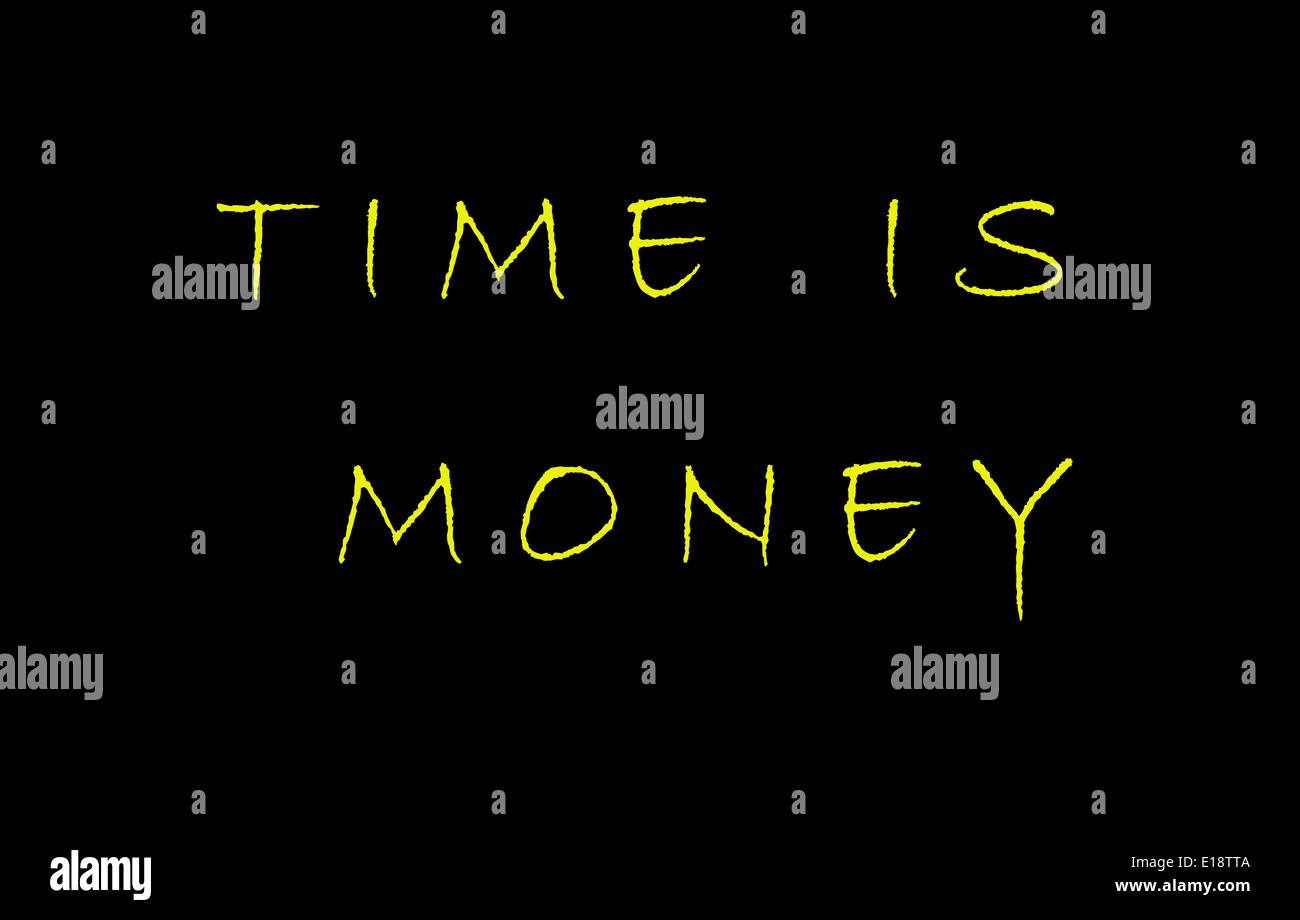 Time money text on hi-res stock photography and images - Alamy
