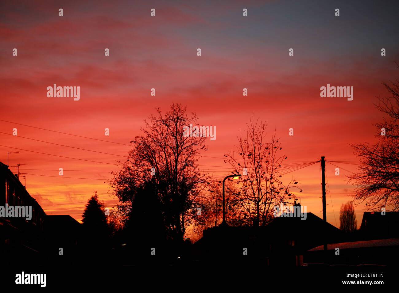 Urban Sunset, UK Stock Photo - Alamy