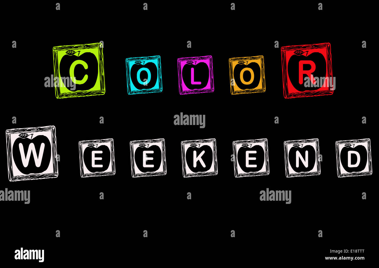 Color Wekend Concept Stock Photo - Alamy