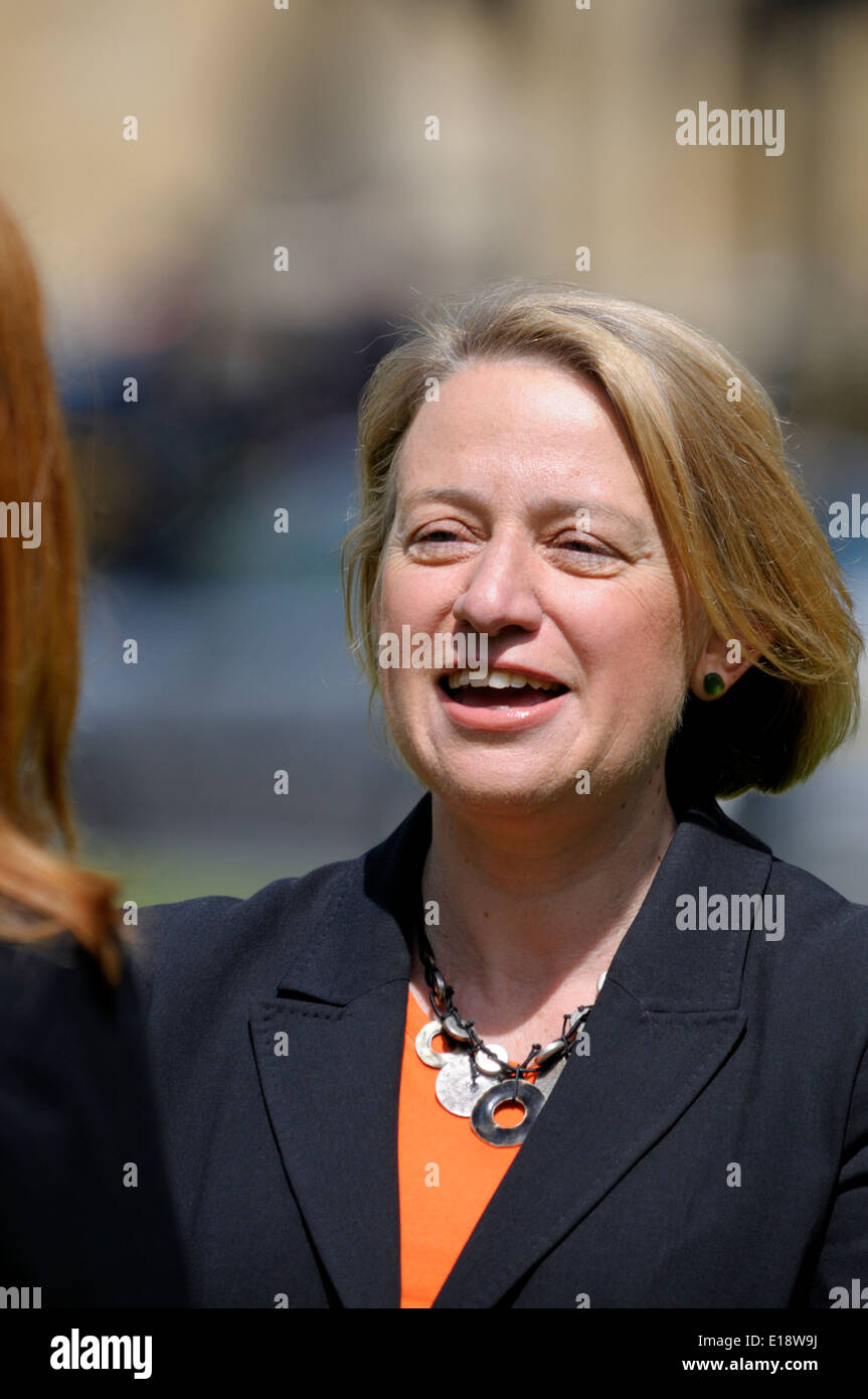 Natalie Bennett, leader of the Green Party of England and Wales, being ...