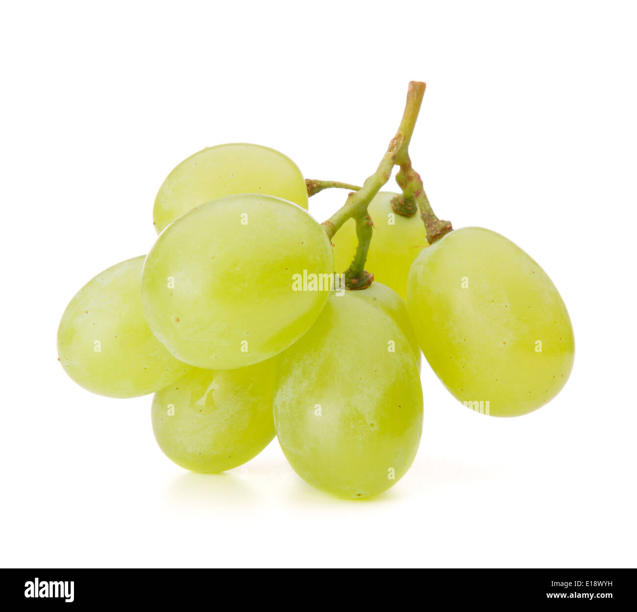 Green grape bunch isolated on white background cutout Stock Photo - Alamy