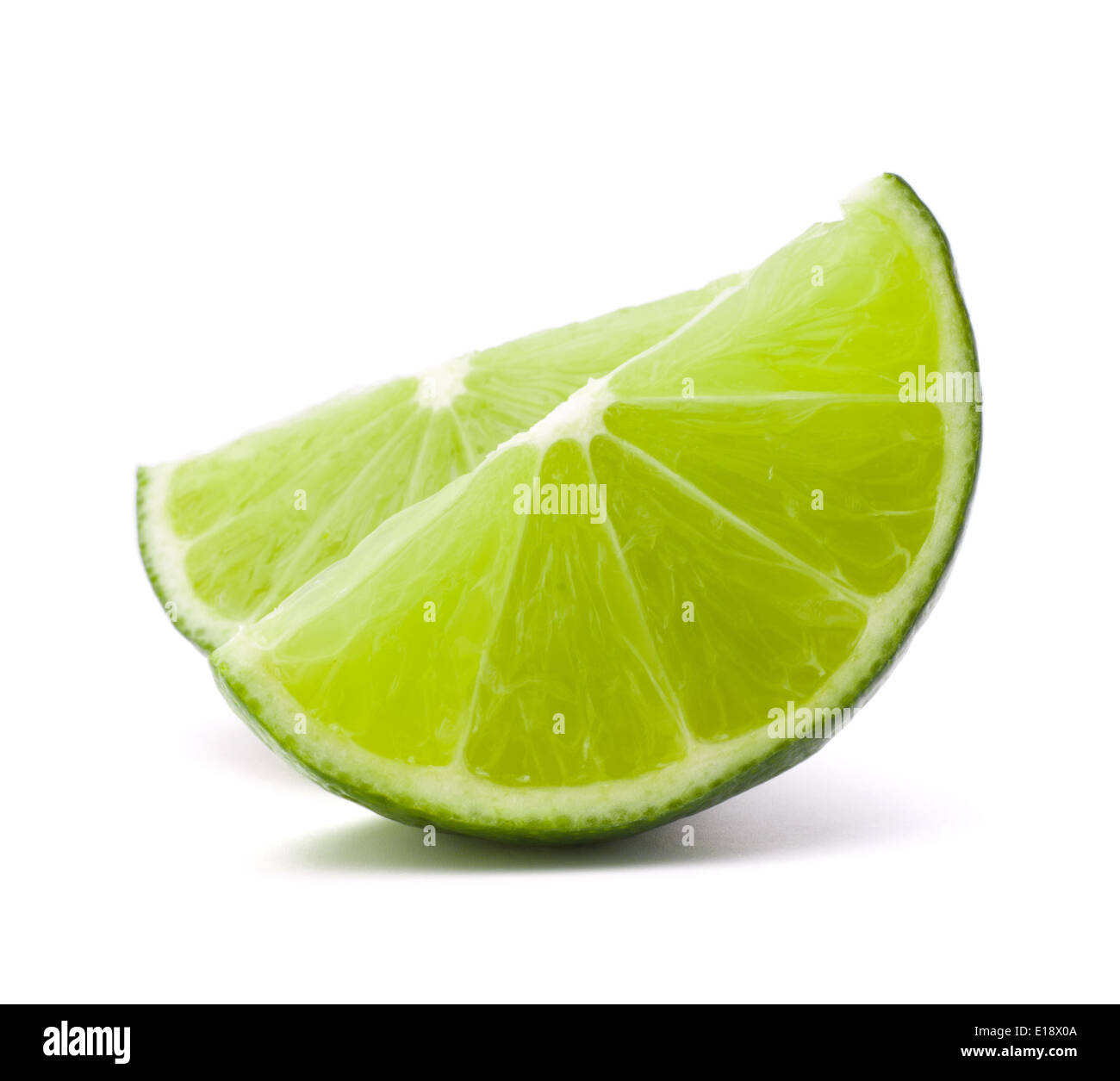 Citrus lime fruit segment isolated on white background cutout Stock ...