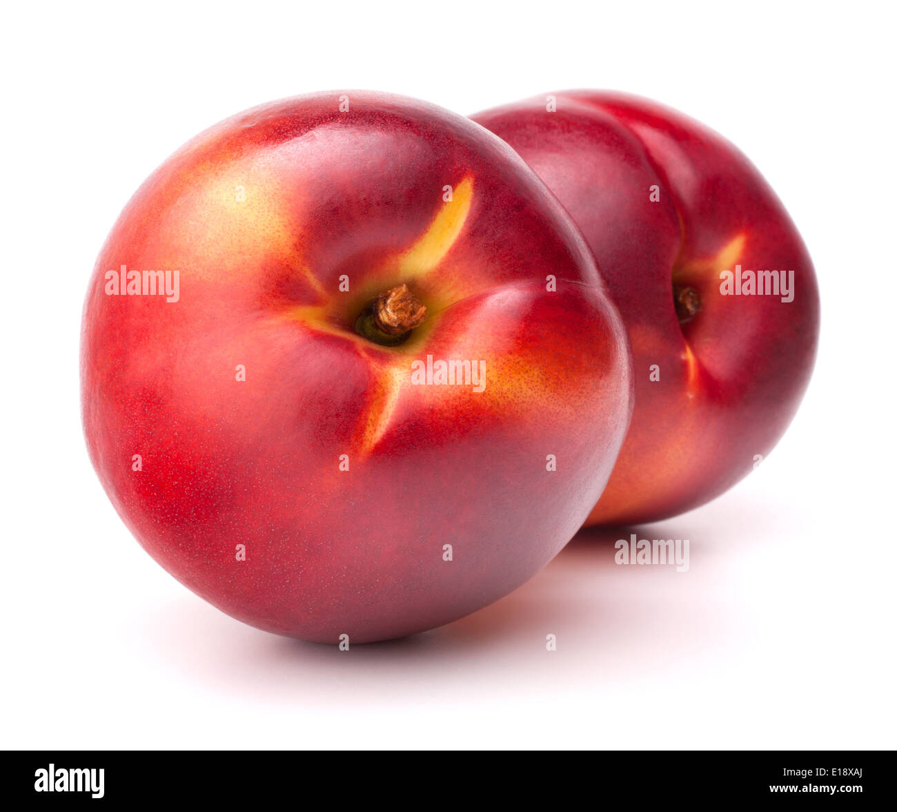 Nectarine fruit isolated on white background cutout Stock Photo - Alamy