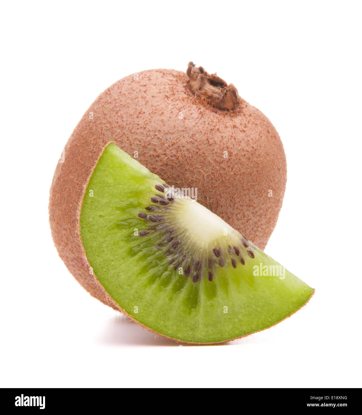 Sliced kiwi fruit segment isolated on white background cutout Stock ...