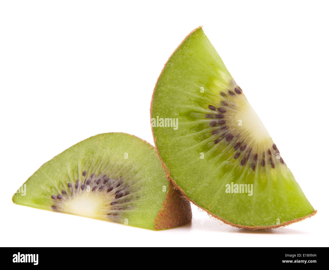 Sliced kiwi fruit segment isolated on white background cutout Stock ...