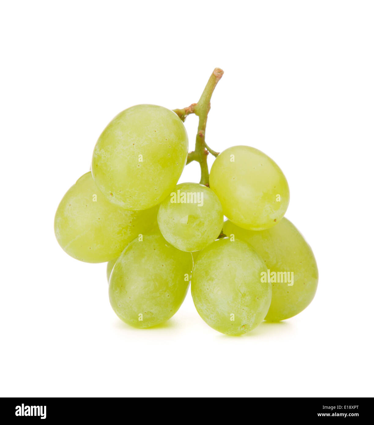 Green grape bunch isolated on white background cutout Stock Photo - Alamy