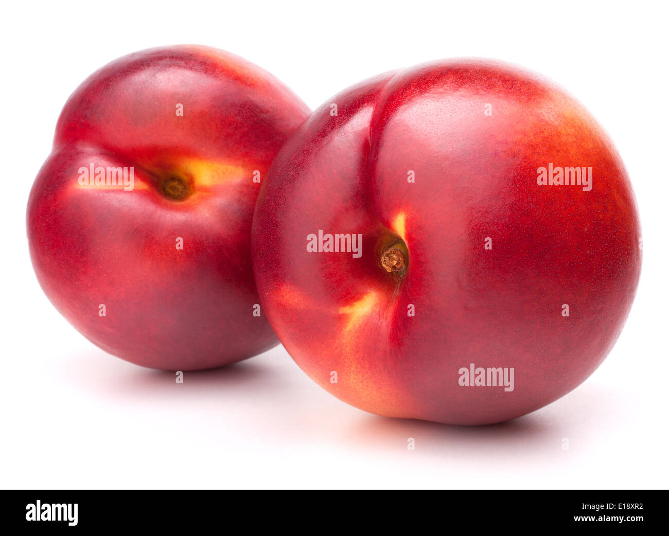 Nectarine fruit isolated on white background cutout Stock Photo - Alamy