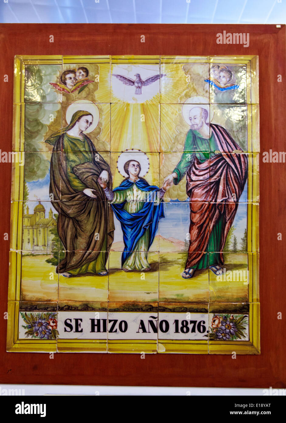 Religious Tile Mural in the Manolo Safont Tile Museum in Onda, Sapin ...