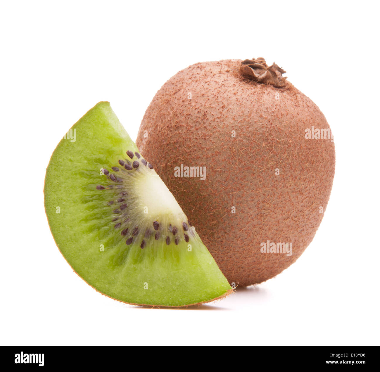 Sliced kiwi fruit segment isolated on white background cutout Stock ...