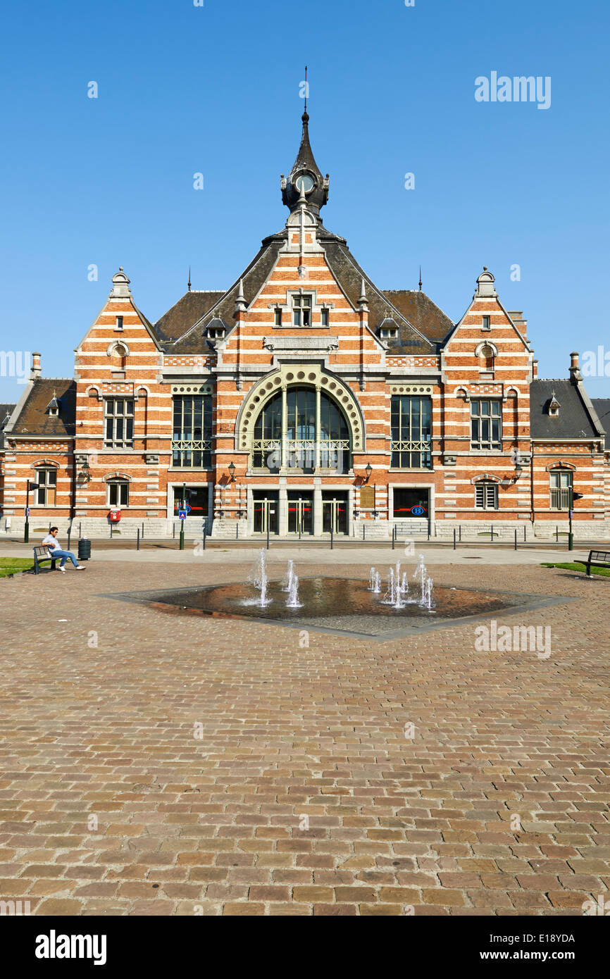 The entrance of the Schaerbeek Train Station, in Carrefour de L'Europe ...